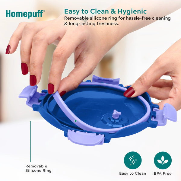 Borosilicate Glass Lunch Box Set of 3 (420ml) with Airtight Leakproof