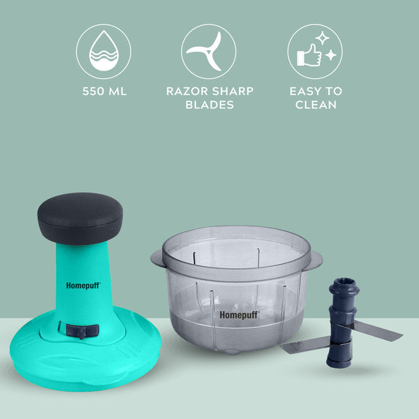Hand Push Chopper 550 ML | 3 Blades Kitchen Chopper