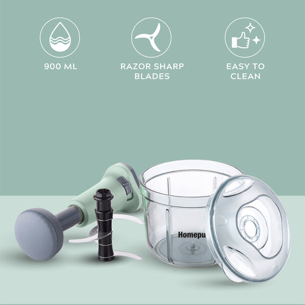 Hand Push Chopper 550 ML | 3 Blades Kitchen Chopper